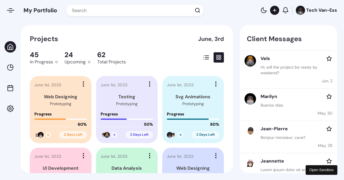 techvaness/Project-MAnagement-Dashboard-UI-Design - Codesandbox