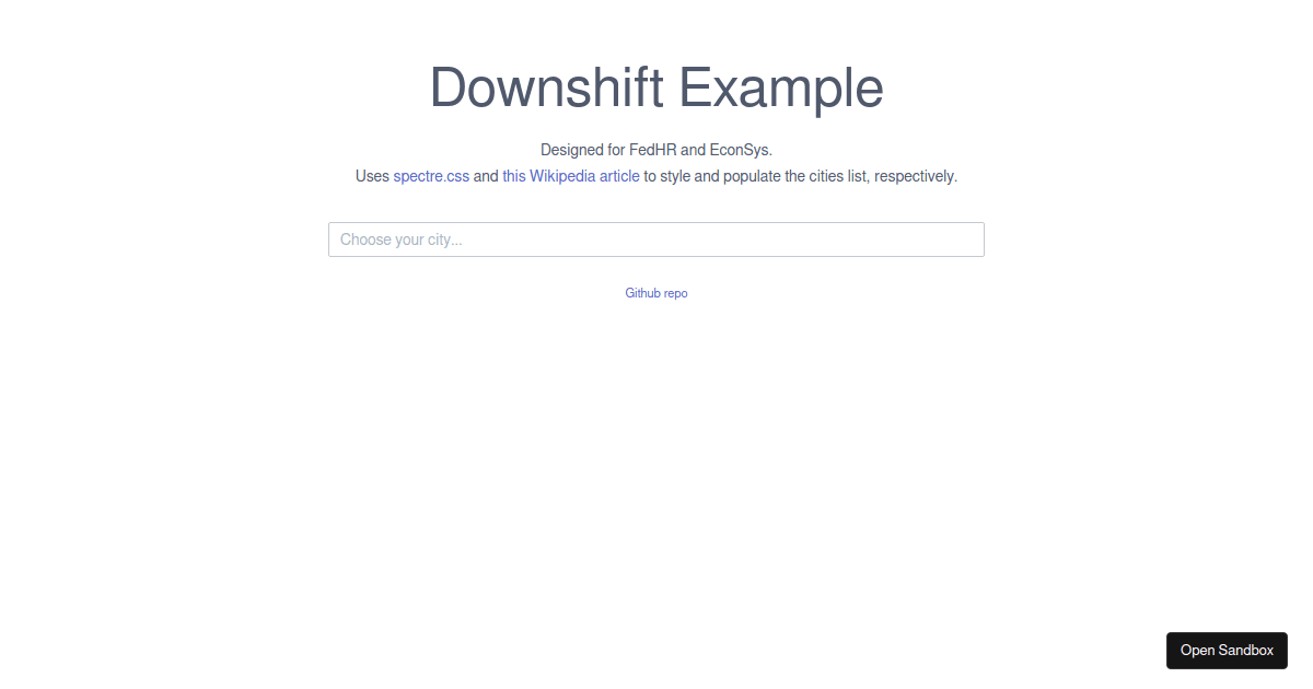 downshift-fhr - Codesandbox