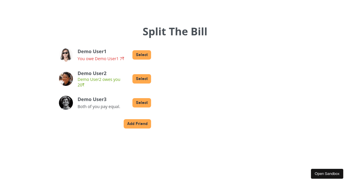 split-the-bill - Codesandbox