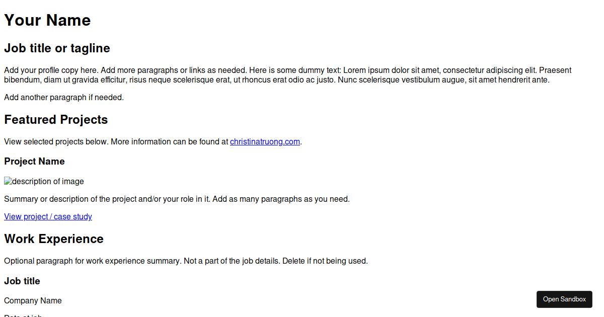 CSS-Portfolio-Learning-Project - Codesandbox
