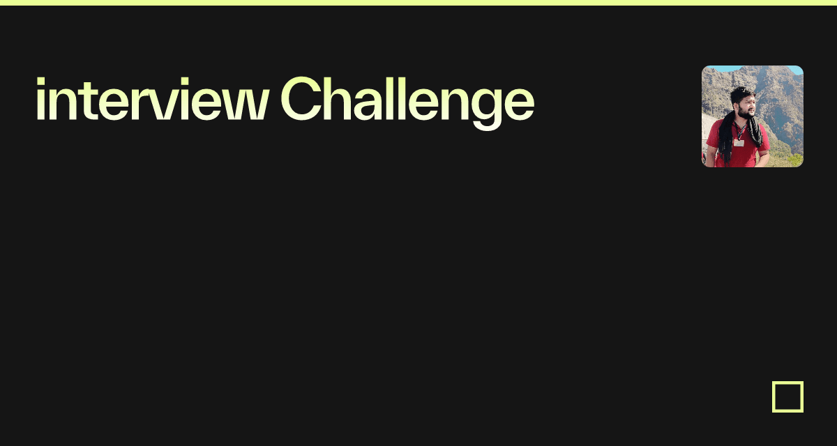 interview Challenge - Codesandbox