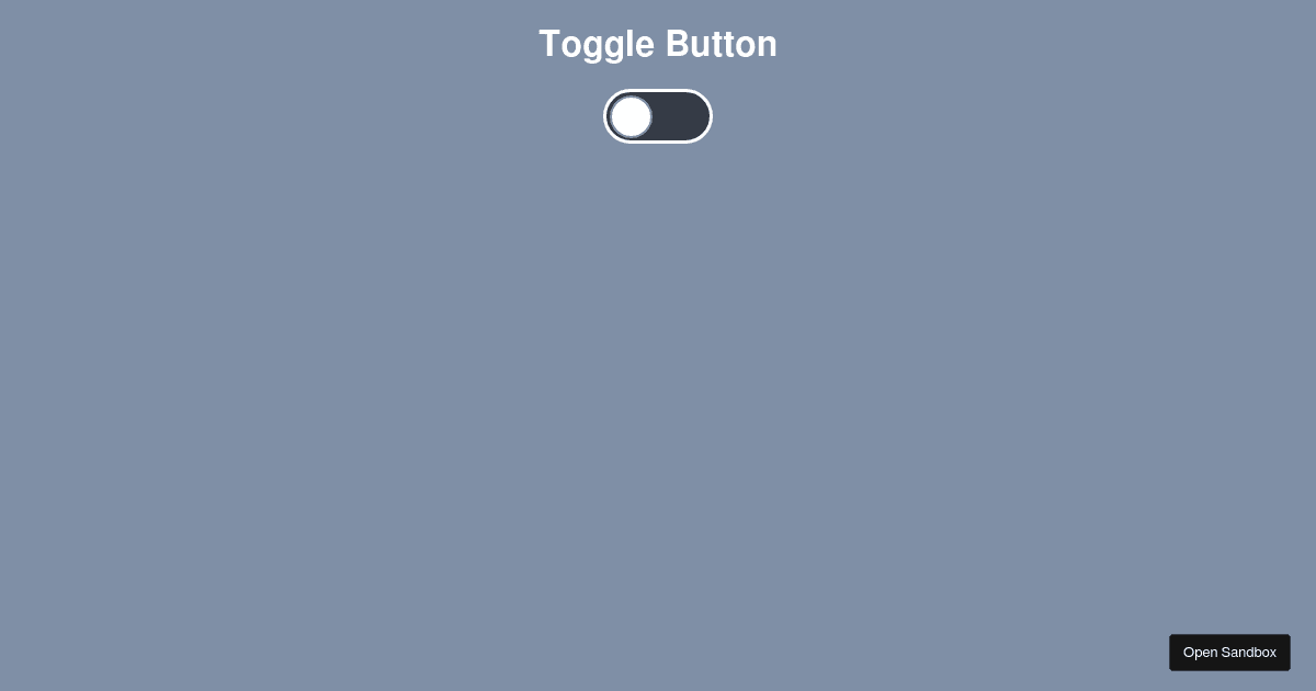 React Js Toggle Button Codesandbox