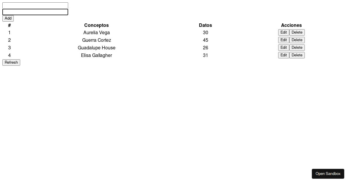 React Table Add/Edit/Delete v2 - Codesandbox React Table Add/Edit/Delete v2 - Codesandbox