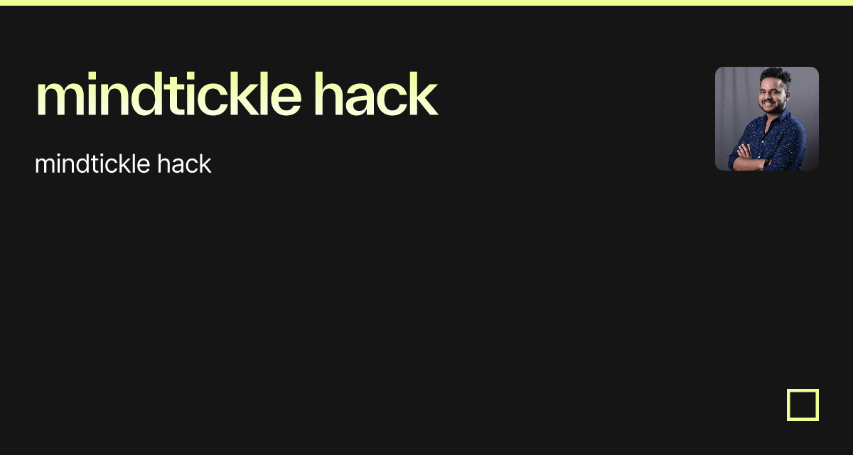 mindtickle hack - Codesandbox