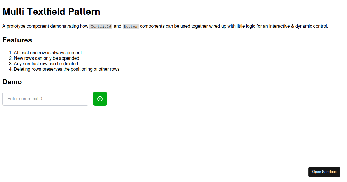 multi-textfields - Codesandbox