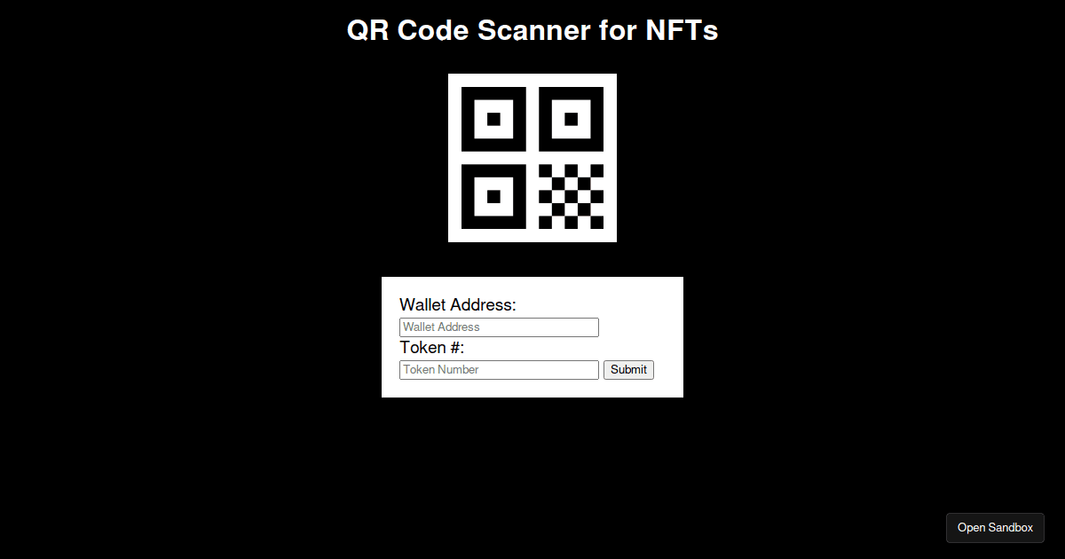 Qr Code Scanner Forked Codesandbox 