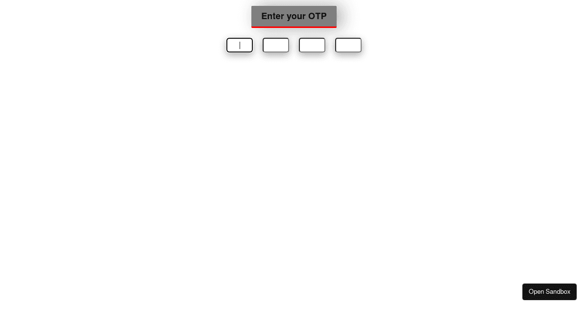 Otp Box Codesandbox