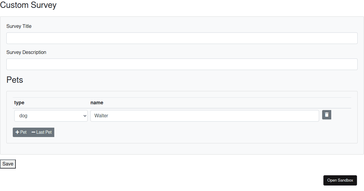 JSONEditor - Codesandbox