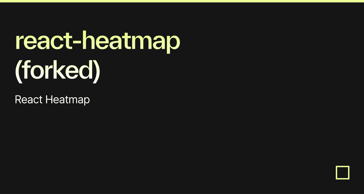 react-heatmap (forked) - Codesandbox