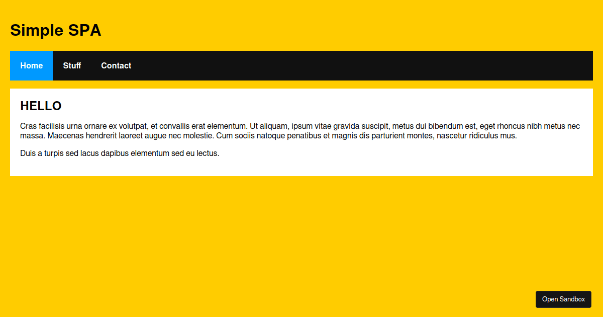 simple-spa - Codesandbox