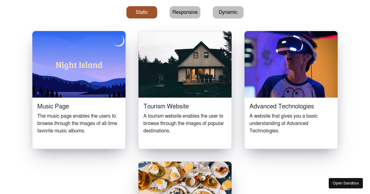 Working on Tabs in React js - Codesandbox Working on Tabs in React js - Codesandbox
