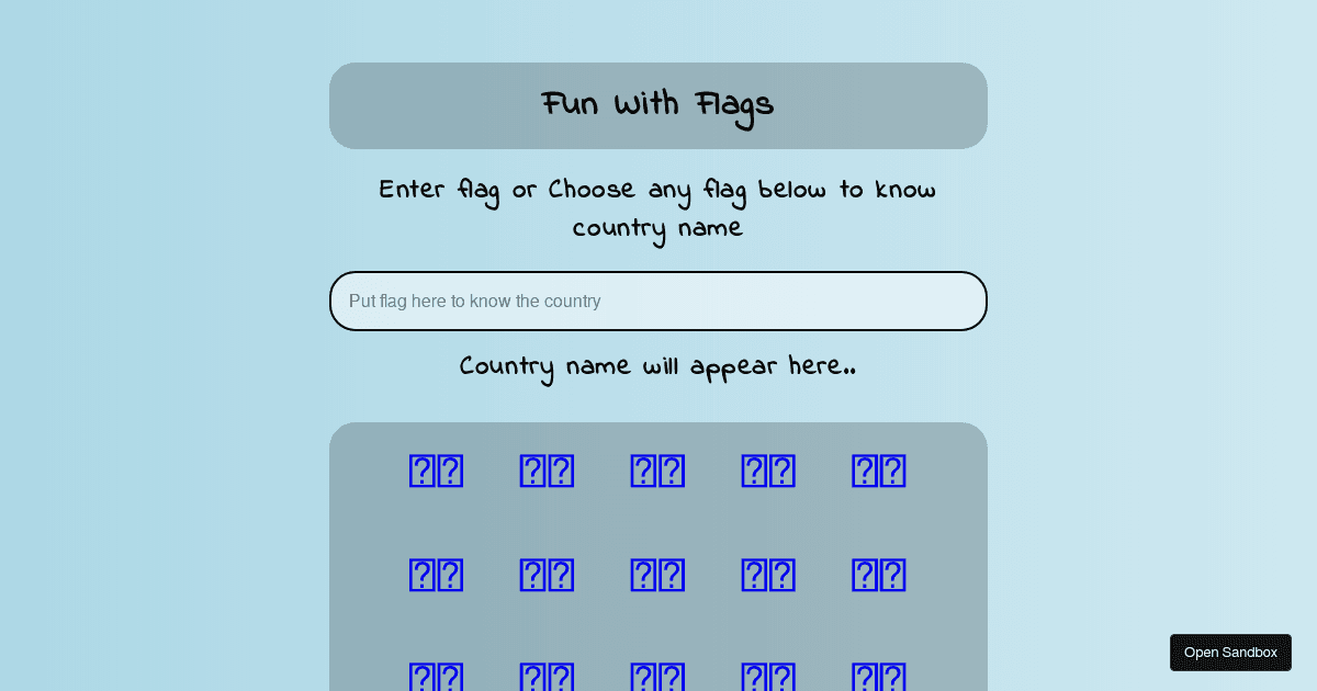 funwithflags - Codesandbox