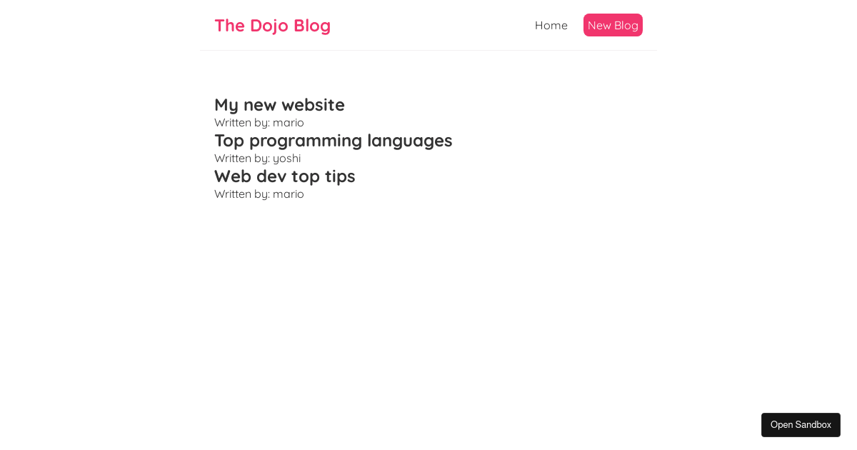 Dojo blog - Codesandbox
