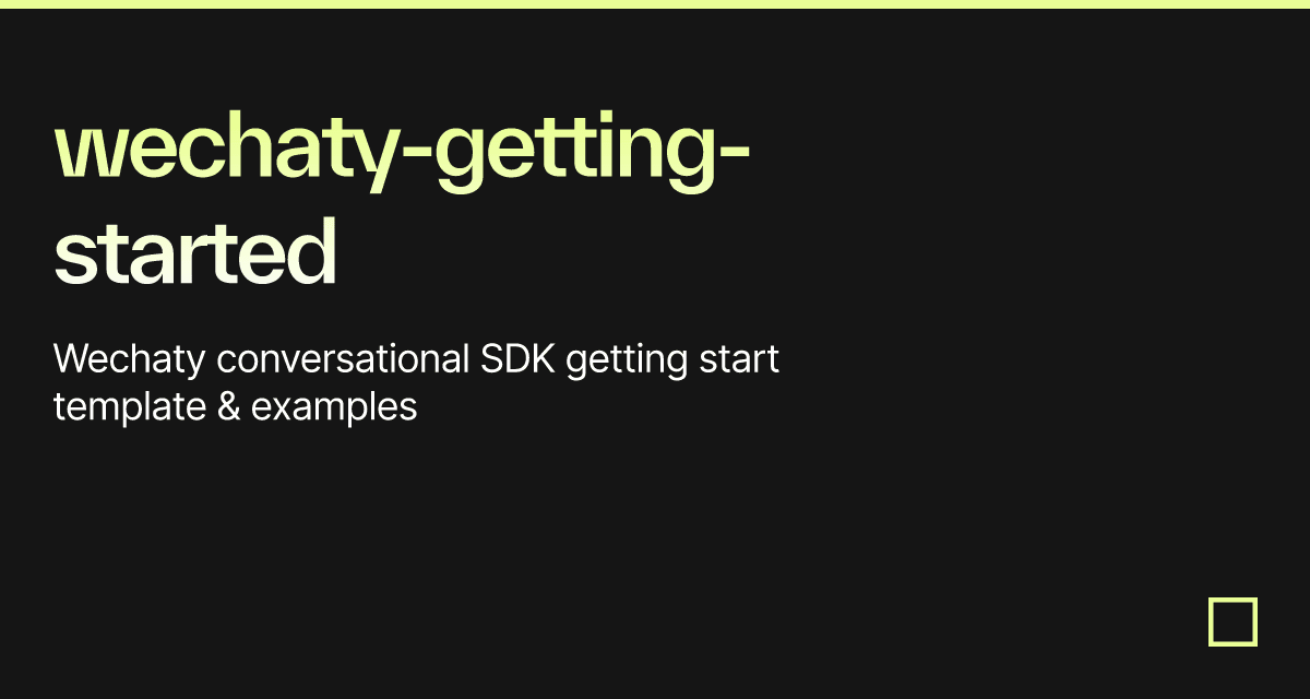 wechaty-getting-started - Codesandbox