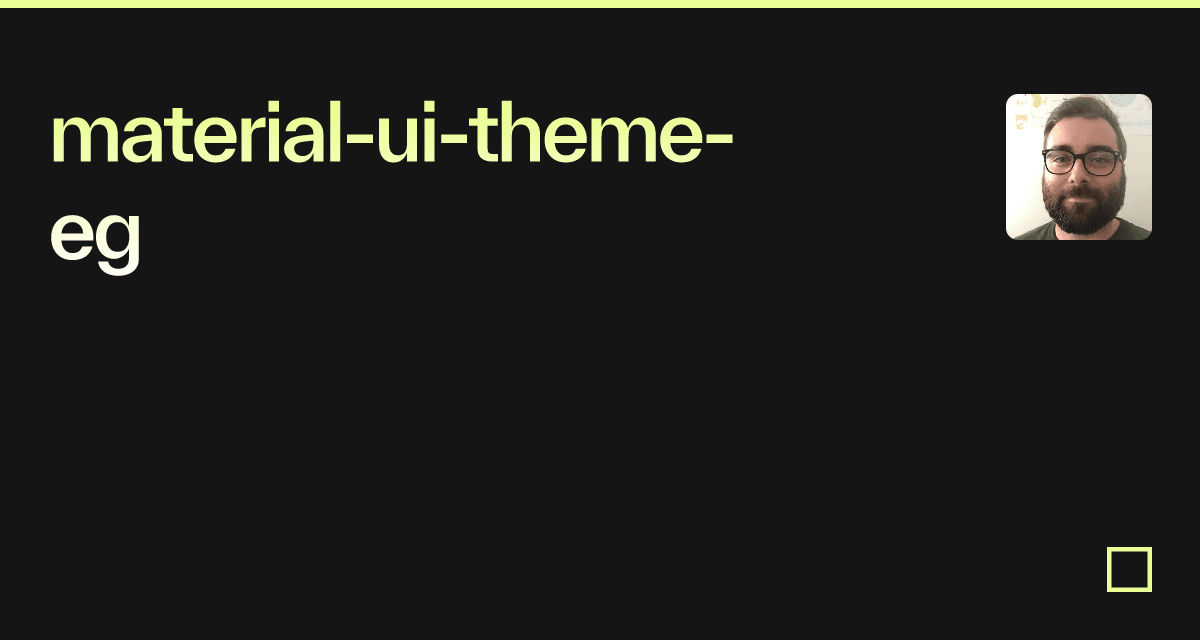 material-ui-theme-eg - Codesandbox