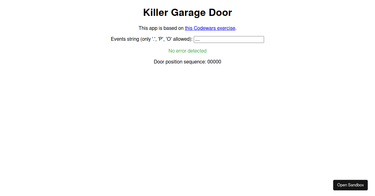 killer-garage-door - Codesandbox