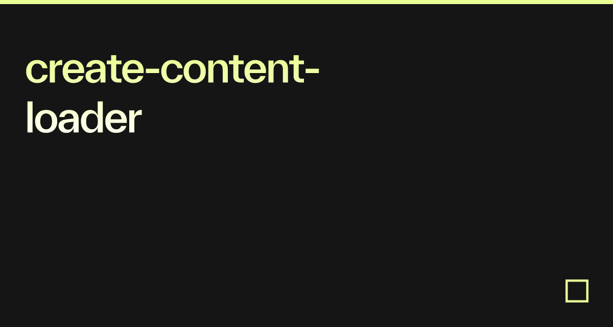 create-content-loader - Codesandbox