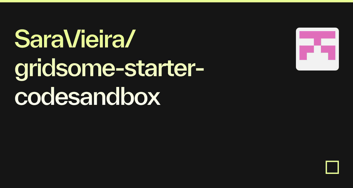 SaraVieira/gridsome-starter-codesandbox - Codesandbox