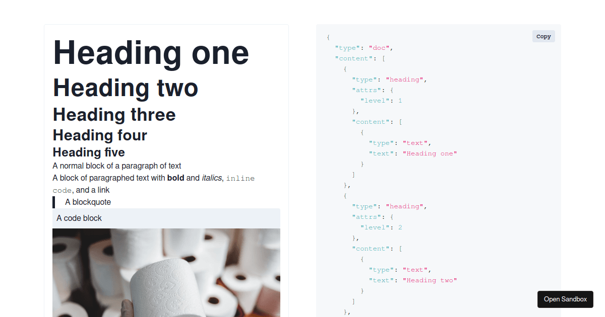 johnkueh/prosemirror-react-nodeviews - Codesandbox