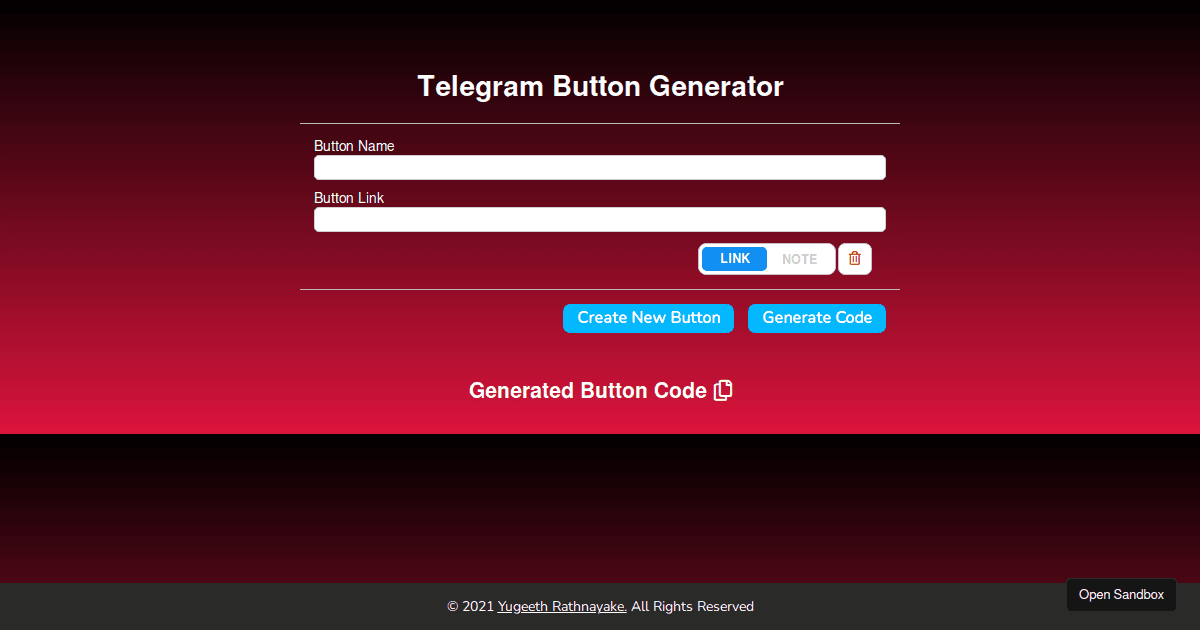 yugeeth-telegram-button-generator - Codesandbox