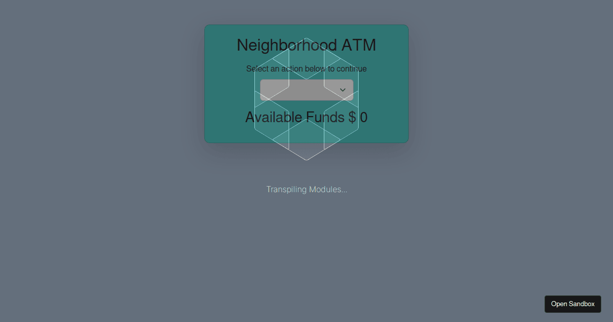 atm-react-app - Codesandbox