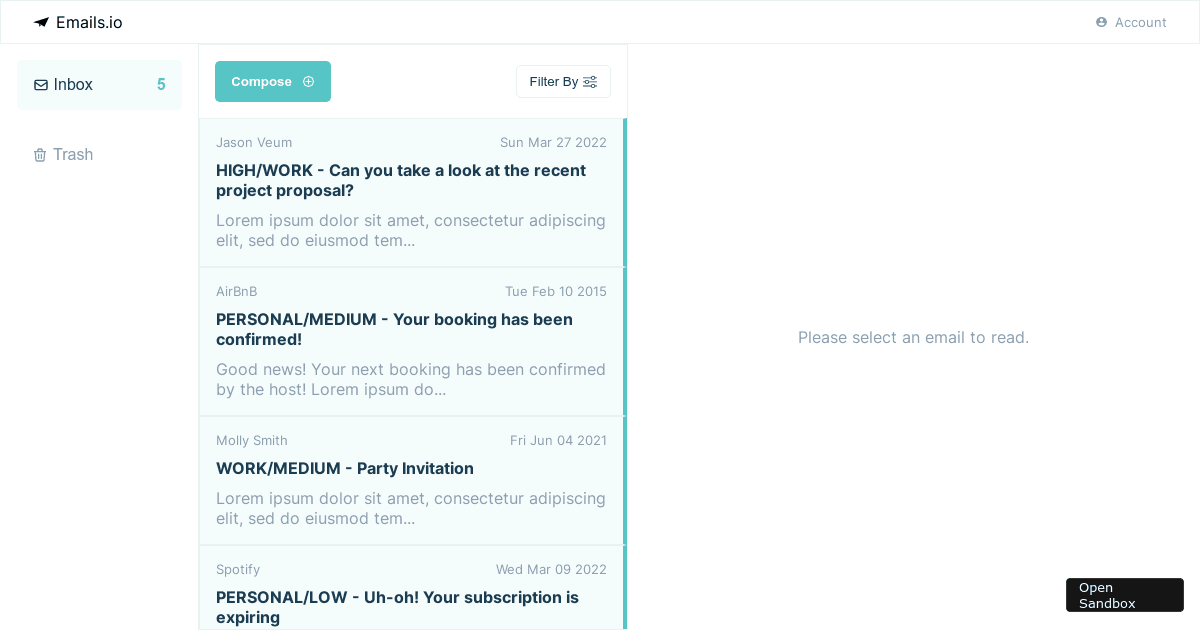 react-email-clone - Codesandbox