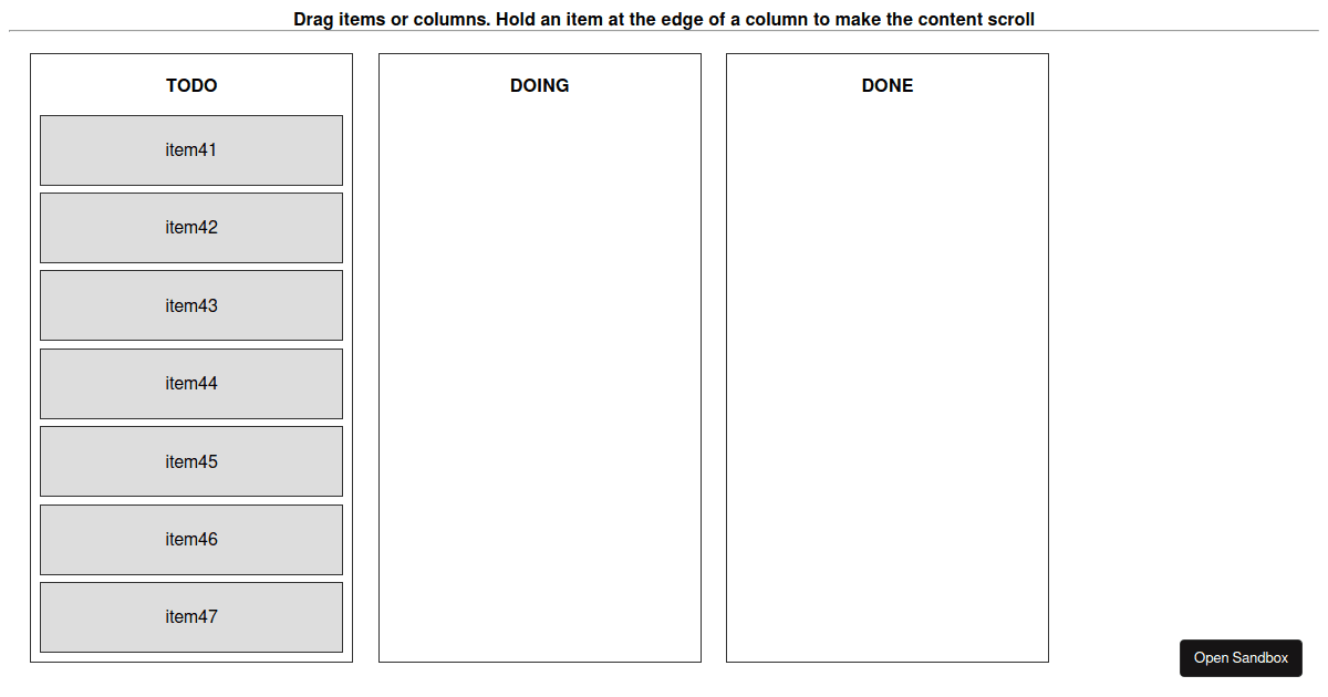 dnd - board - Codesandbox