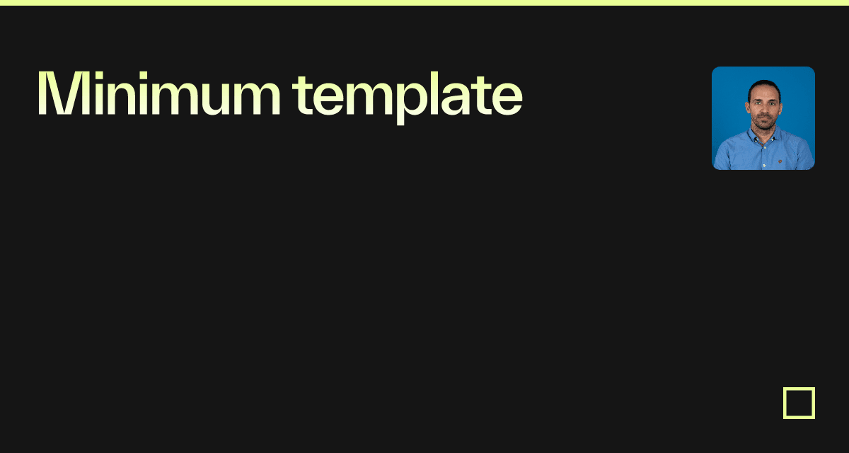Minimum template - Codesandbox