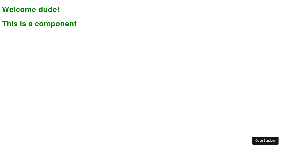 Jsxinreact Codesandbox