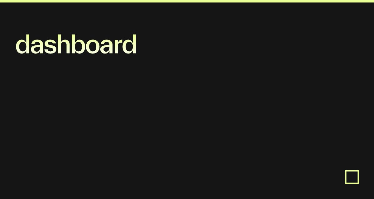 dashboard - Codesandbox
