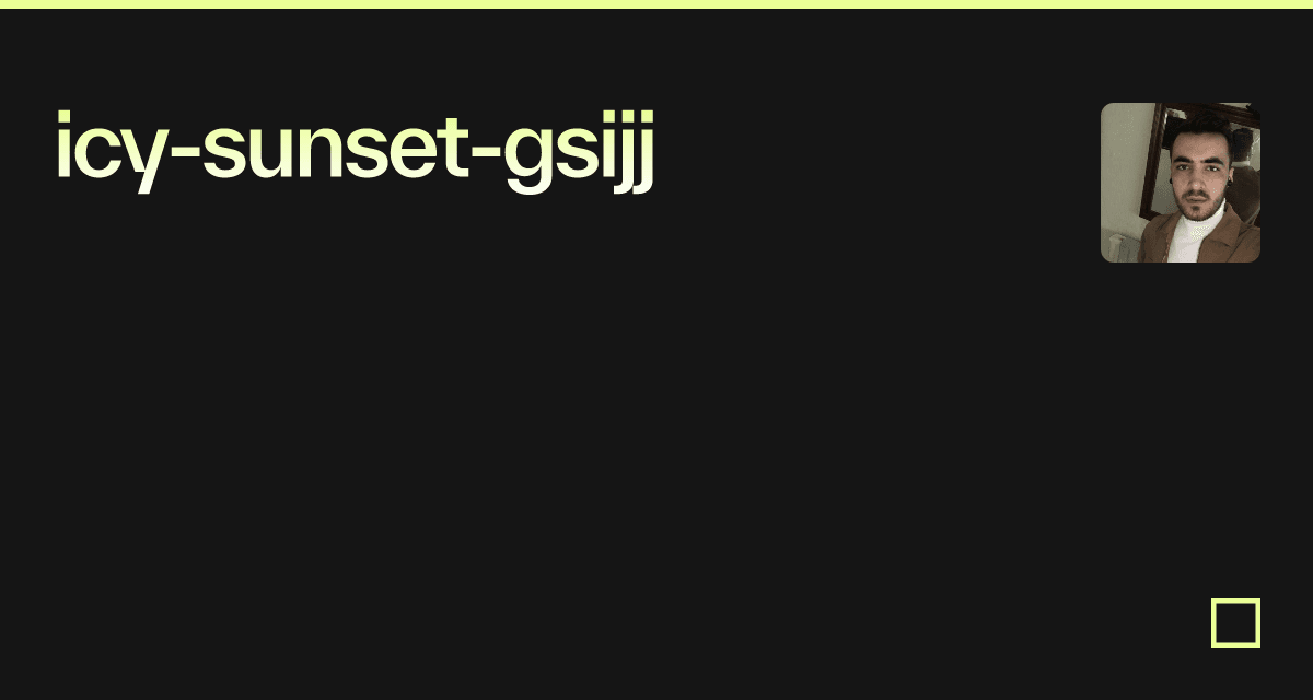 icy-sunset-gsijj - Codesandbox