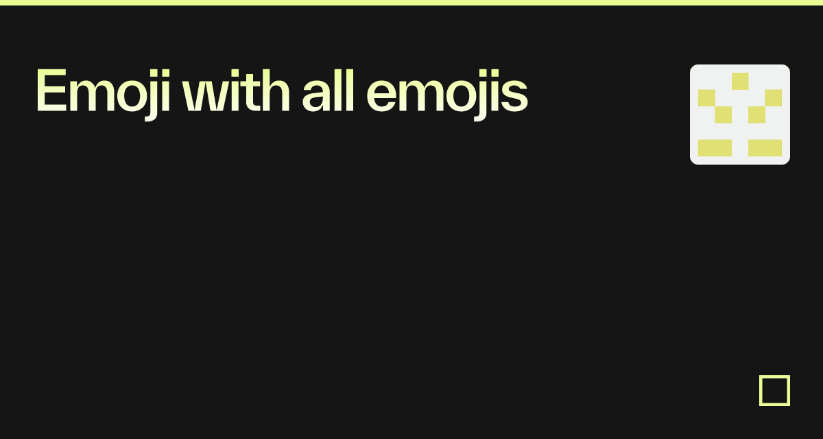 Emoji with all emojis - Codesandbox