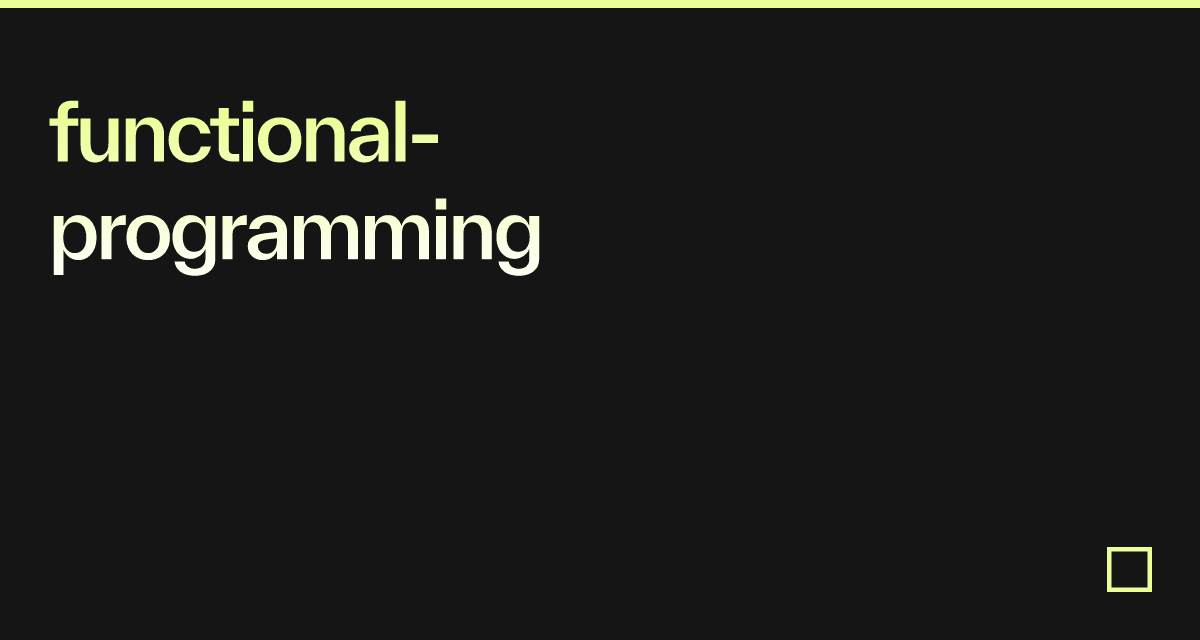 Functional Programming Codesandbox