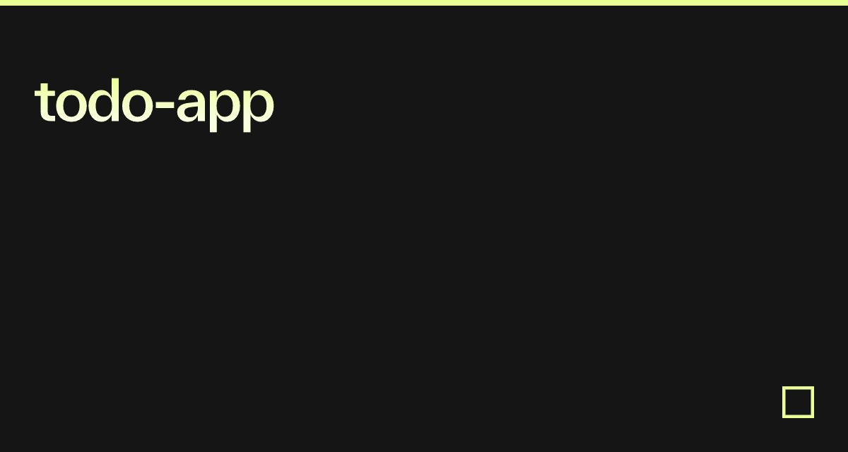todo-app - Codesandbox