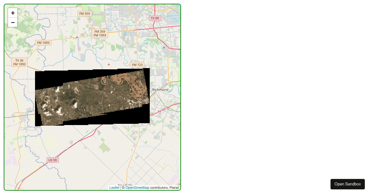 react-leaflet-georaster (forked) - Codesandbox