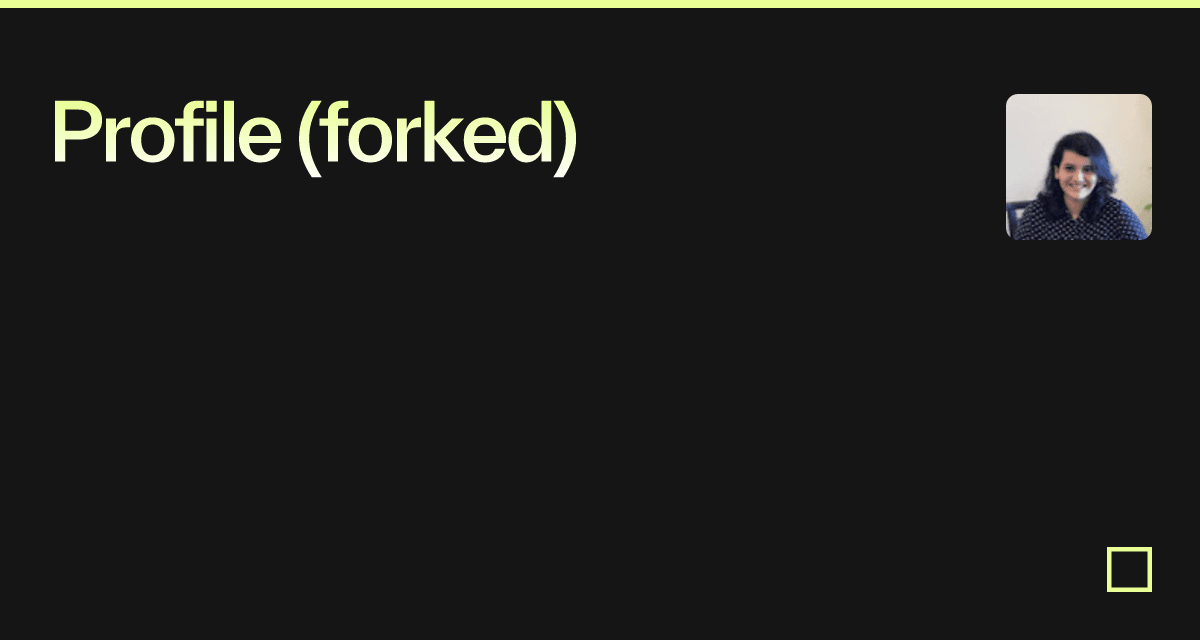 Profile (forked) - Codesandbox