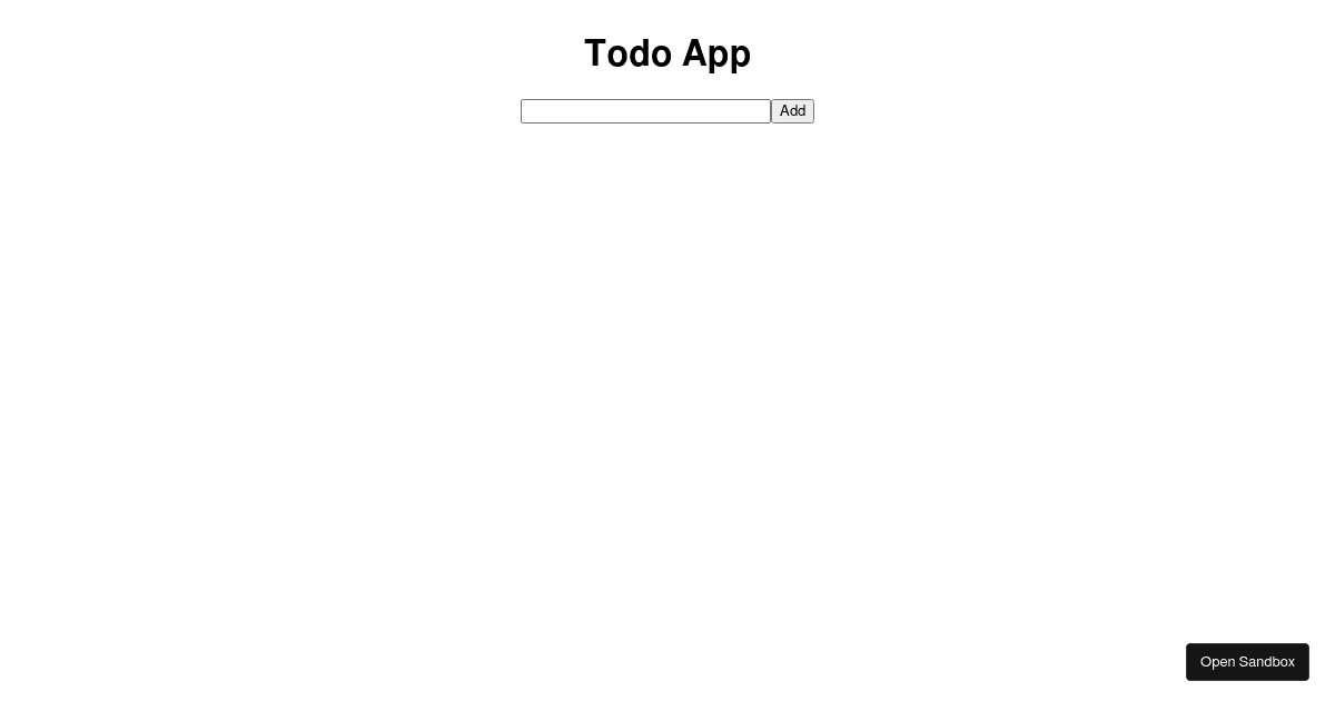 Todo App - Codesandbox