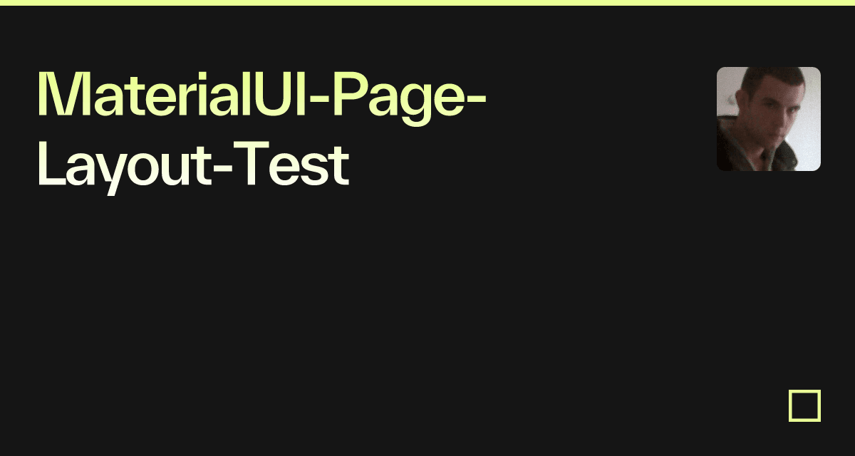 MaterialUI-Page-Layout-Test - Codesandbox
