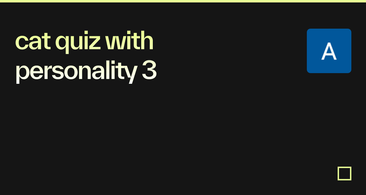 cat quiz with personality 3 - Codesandbox