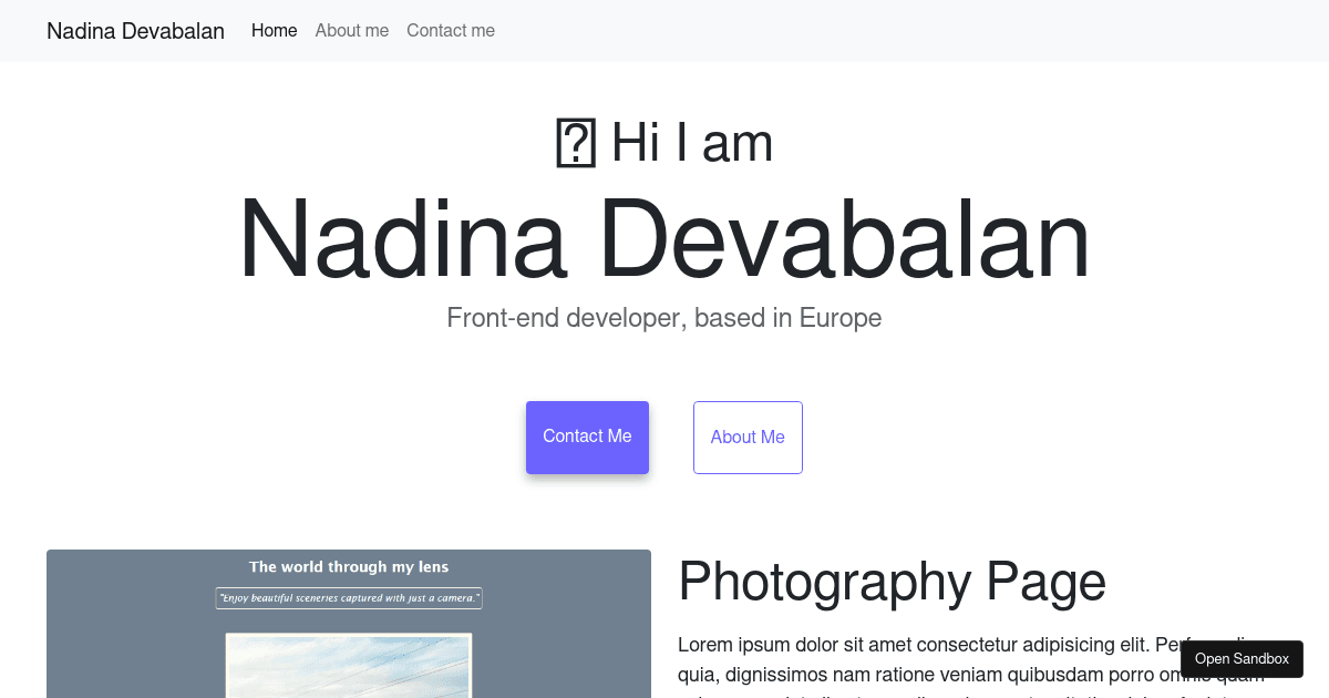 portfolio - Codesandbox