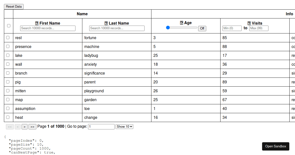 tannerlinsley/react-table: kitchen-sink - Codesandbox
