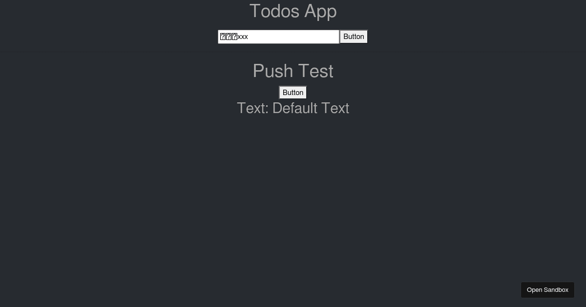 React Storybook Sandbox Codesandbox