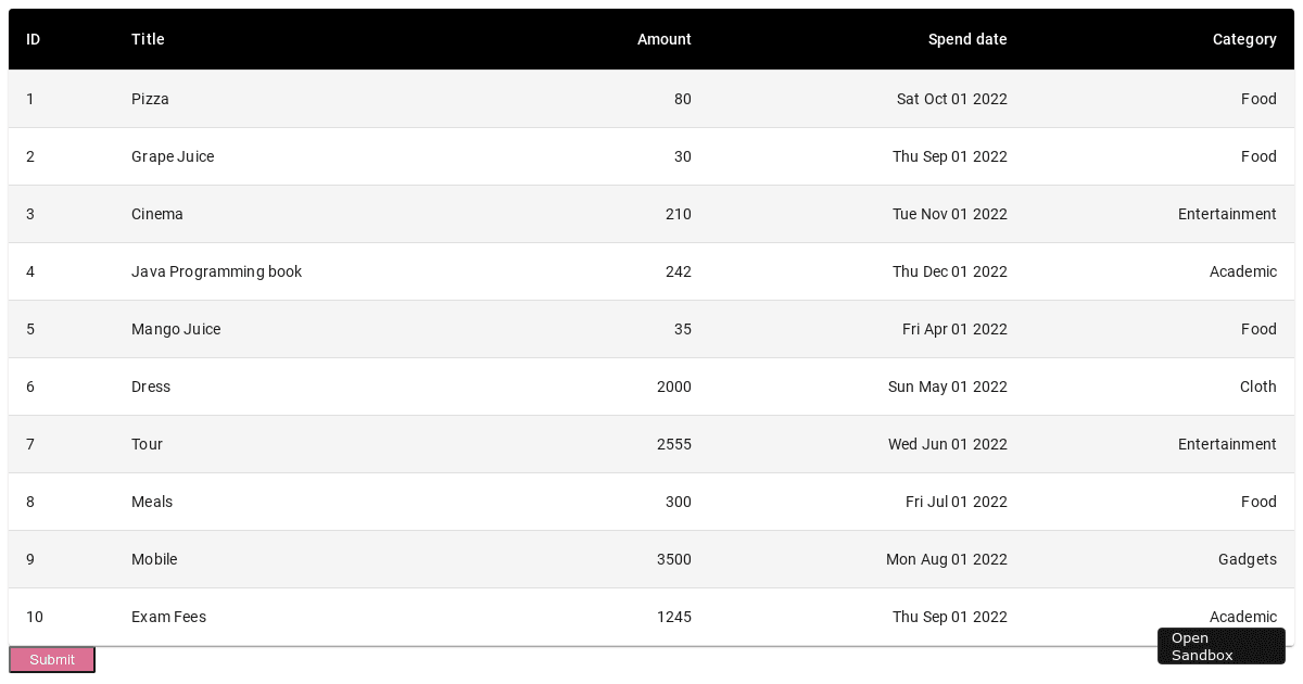 Material UI Projects - Codesandbox