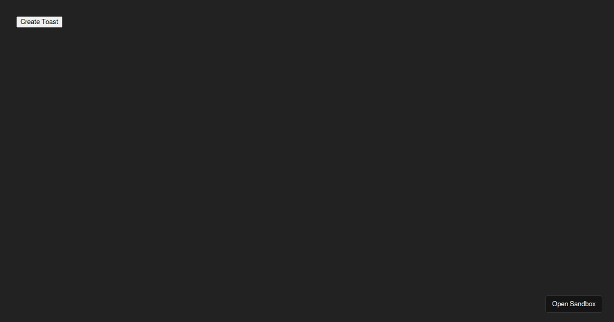 React Hot Toast Demo Codesandbox