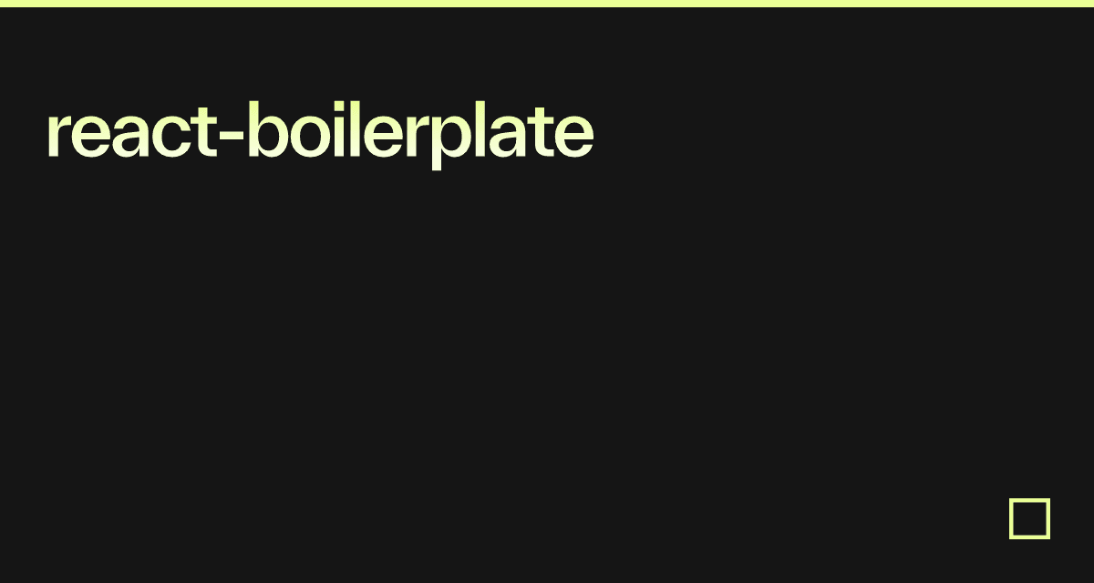 react-boilerplate - Codesandbox