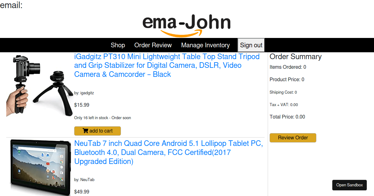ProgrammingHero1/ema-john-with-auth - Codesandbox