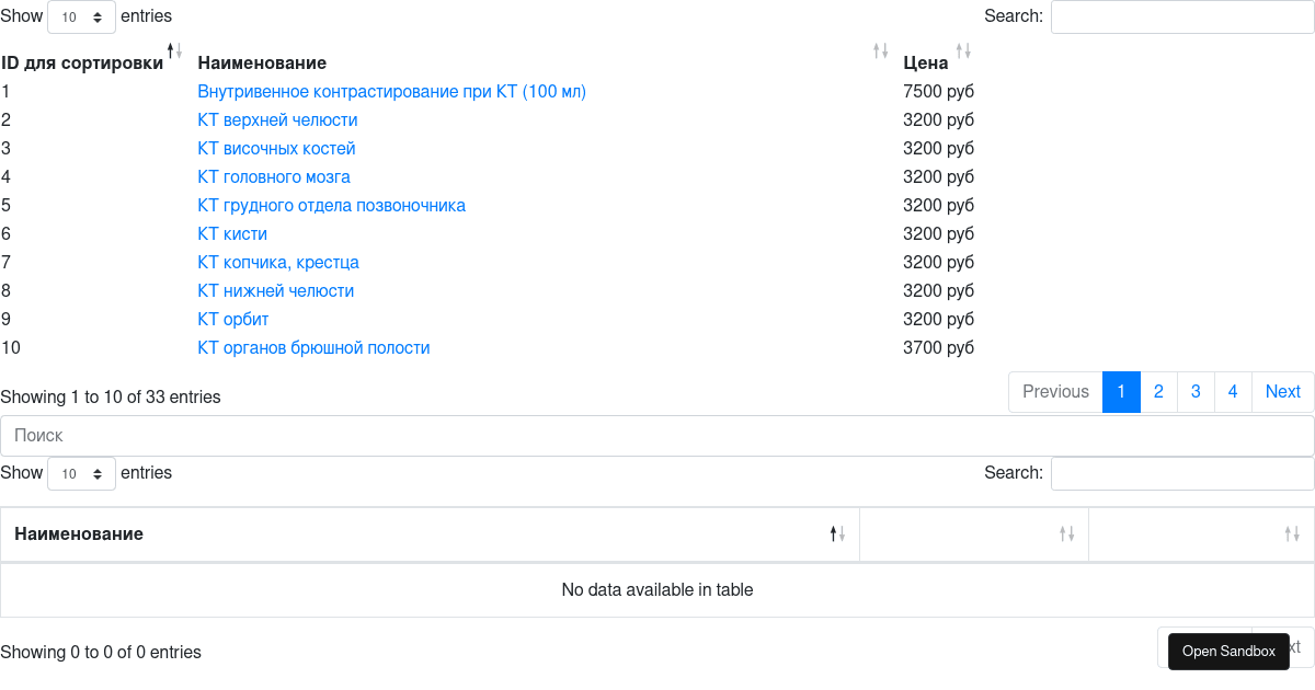 condensandbox datatable (forked) - Codesandbox