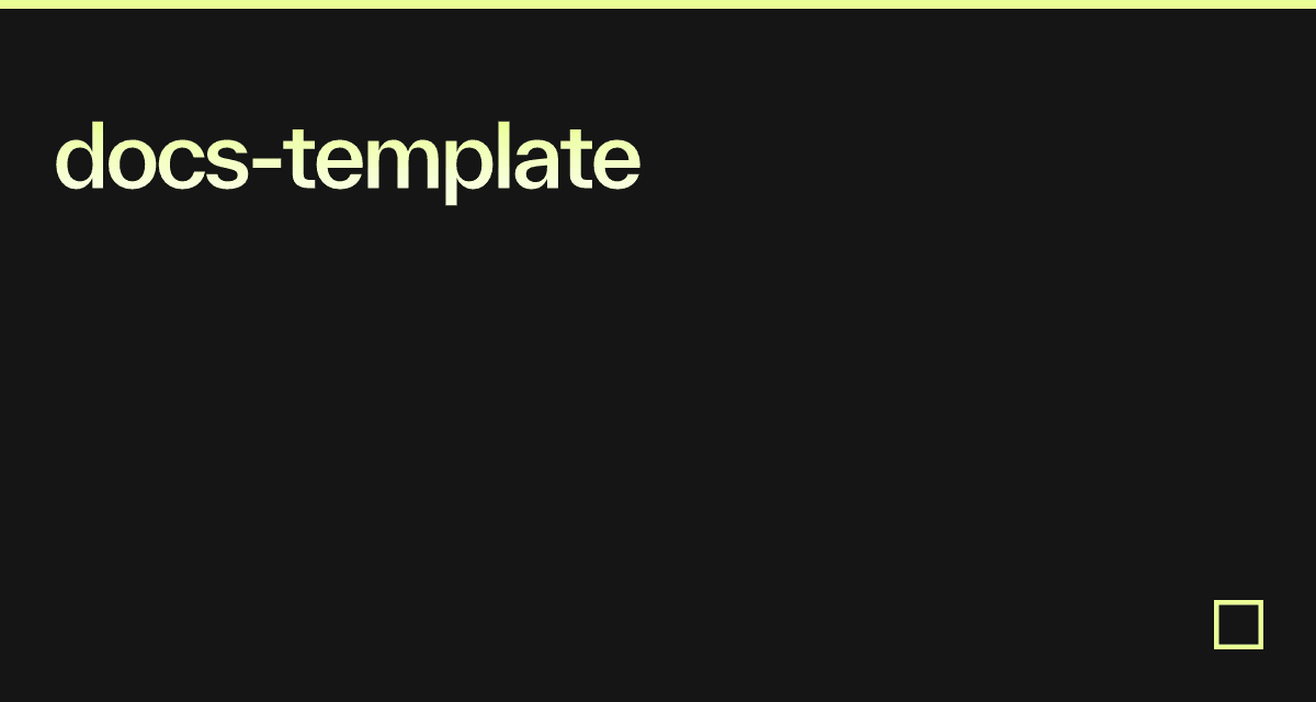 docs-template - Codesandbox