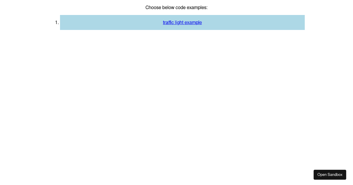 xstate examples - Codesandbox