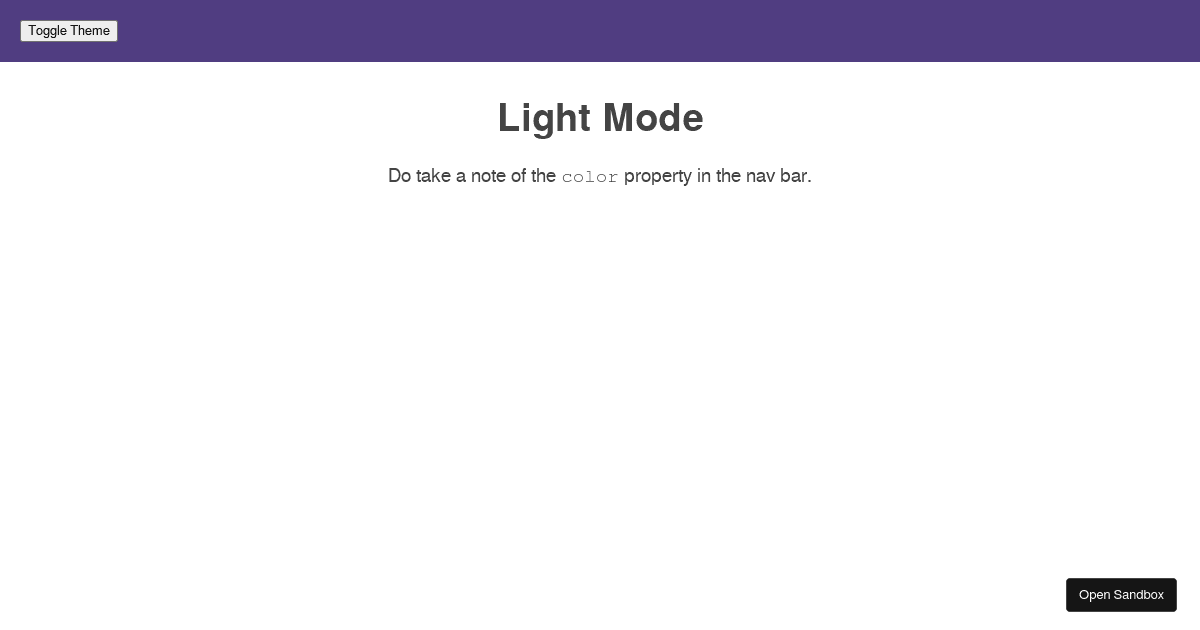 darkmode one - Codesandbox